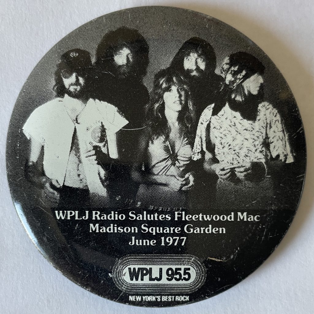 FLEETWOOD MAC - WPLJ Radio Button From 1977 - Beatle Memories