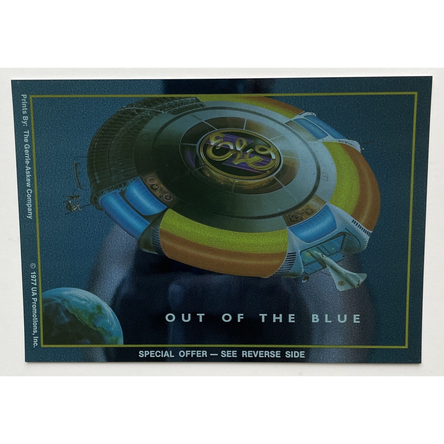 ELECTRIC LIGHT ORCHESTRA (ELO) - Out Of Blue Promo Mylar Card - Beatle ...