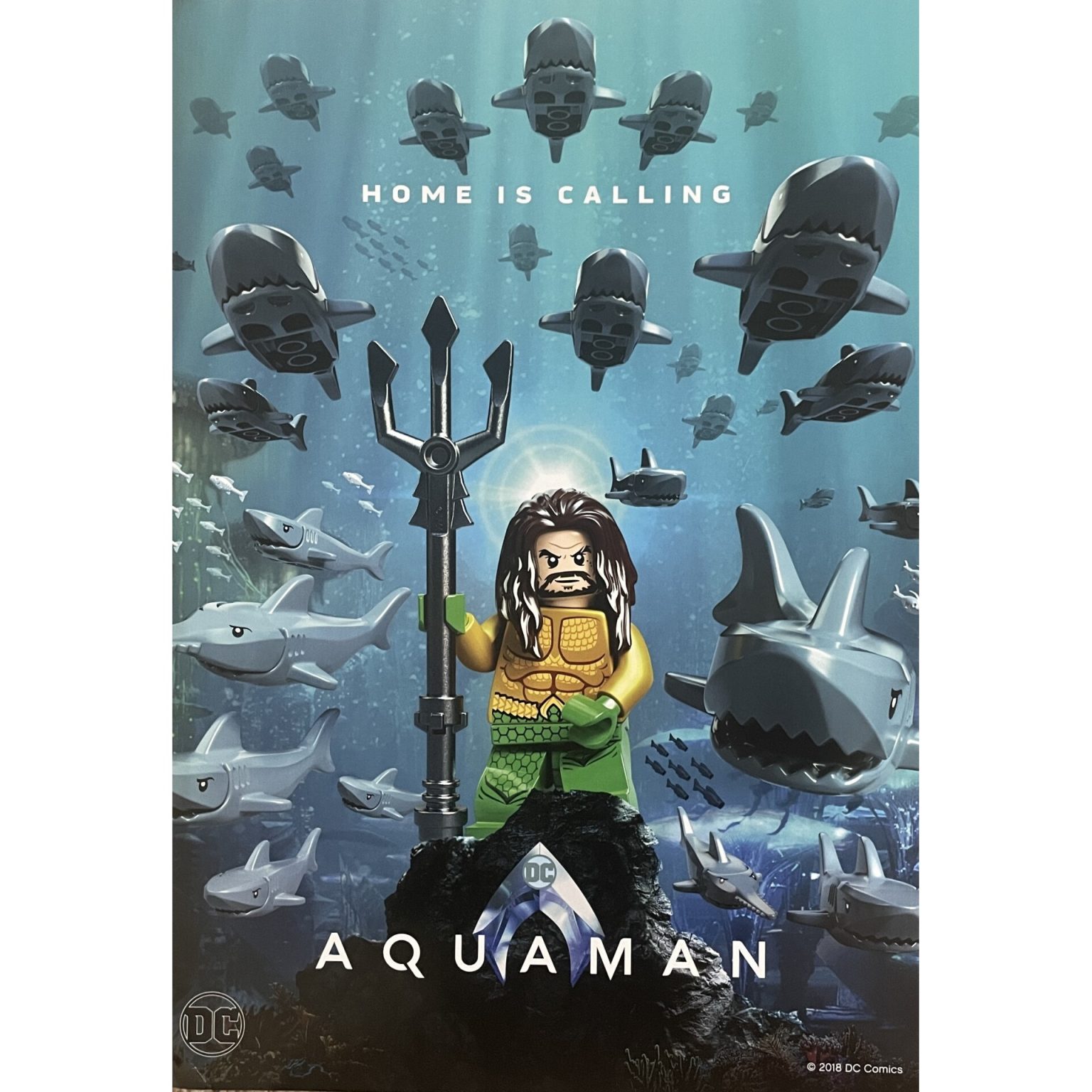 AQUAMAN - Lego Promo Poster (2018) - Beatle Memories